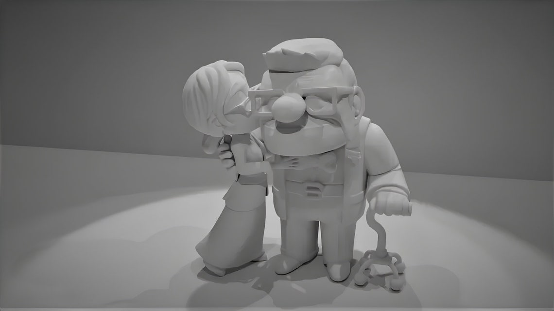 Up Movie Carl & Ellie 3D Figure STL Files - Etsy