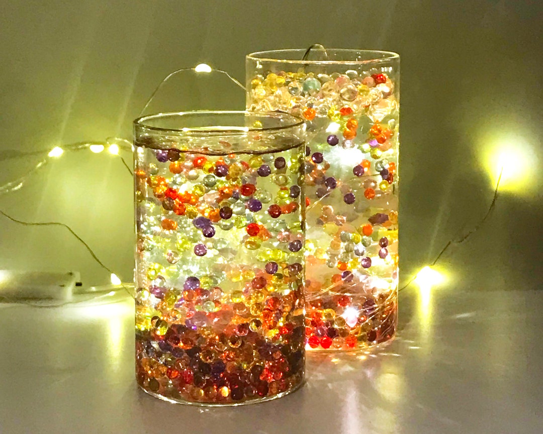 Floating Colorful Beads, Vase Filler, Submersible Led Lights With ...