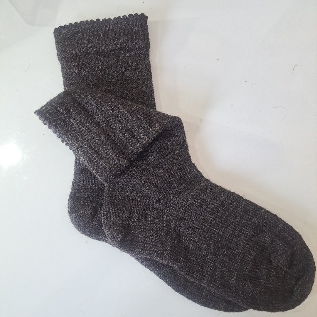 Artisan Simply Shetland Wool Socks With Picot Edged Cuff: Natural ...