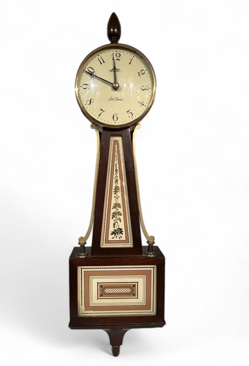 Vintage Seth Thomas Banjo Wall Clock/electric - Etsy