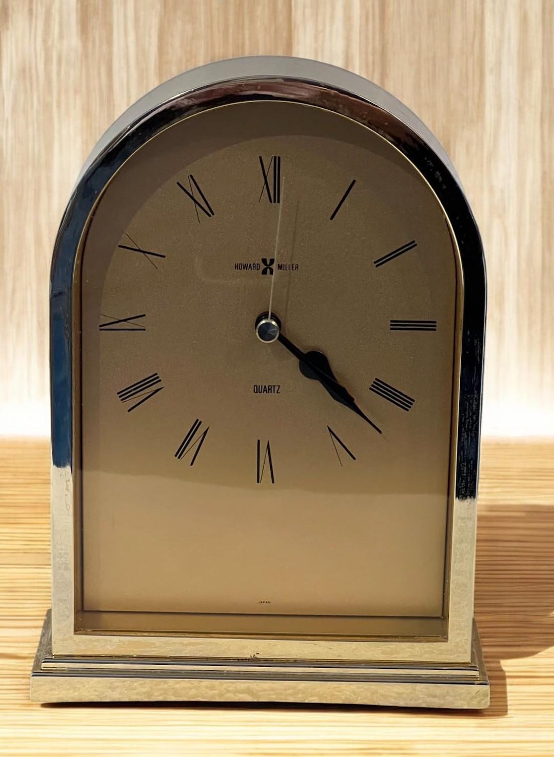 Vintage Howard Miller Brass Mantle Clock - Beautiful MCM Design - Etsy