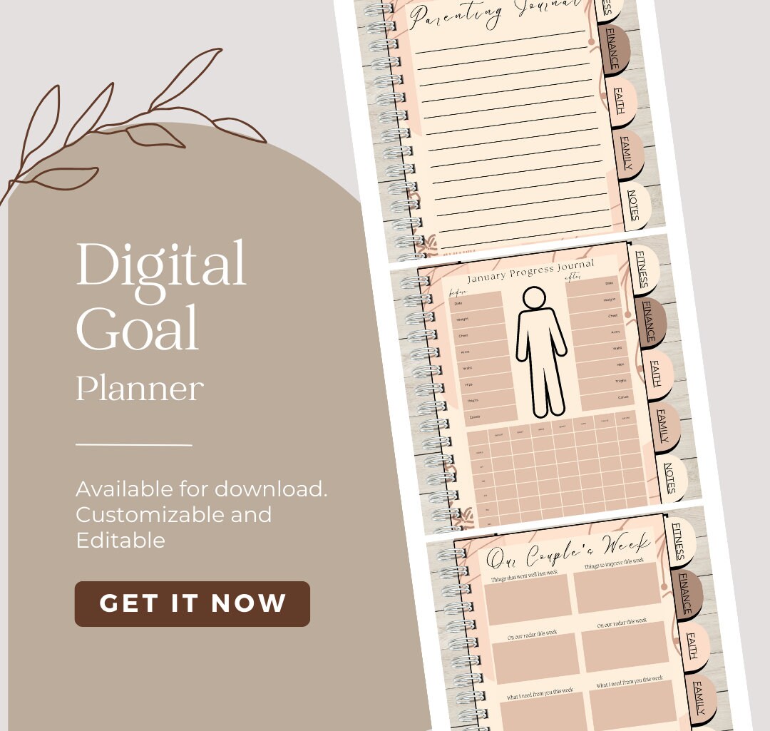 Goal Planner BUNDLE, 2024 Goals Tracker, SMART Goal Setting Kit ...