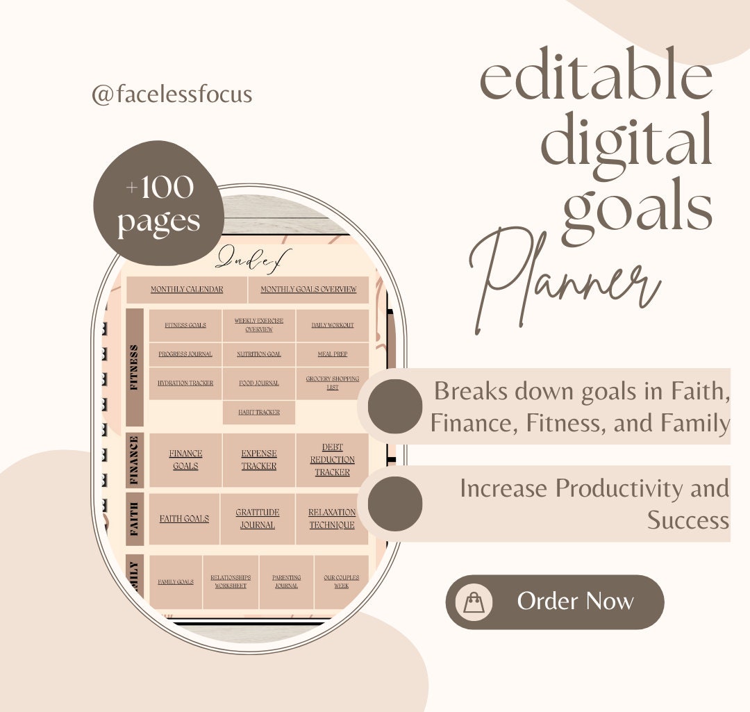 Goal Planner BUNDLE, 2024 Goals Tracker, SMART Goal Setting Kit ...