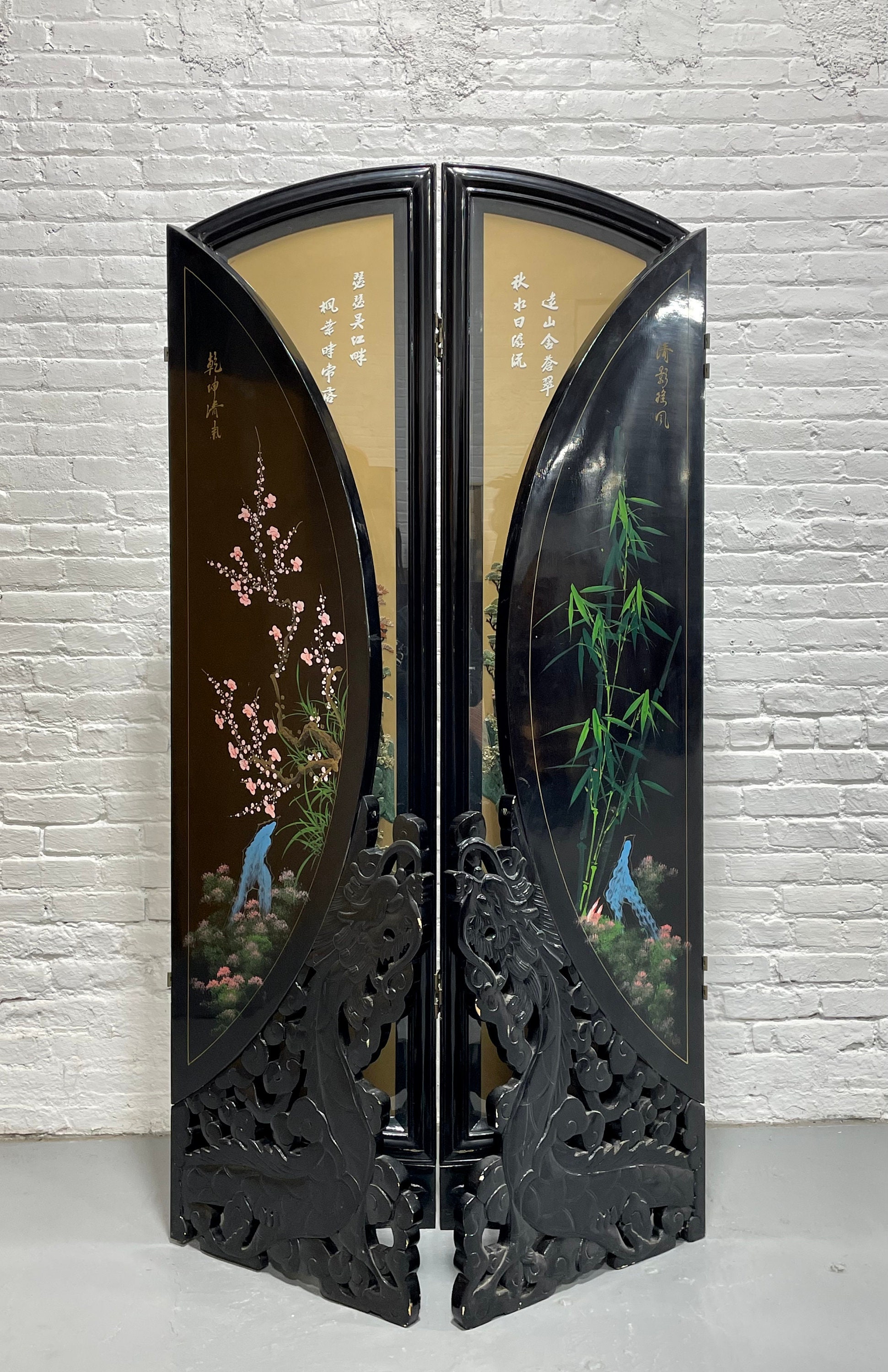 Antique ASIAN Room DIVIDER / SCREEN - Etsy