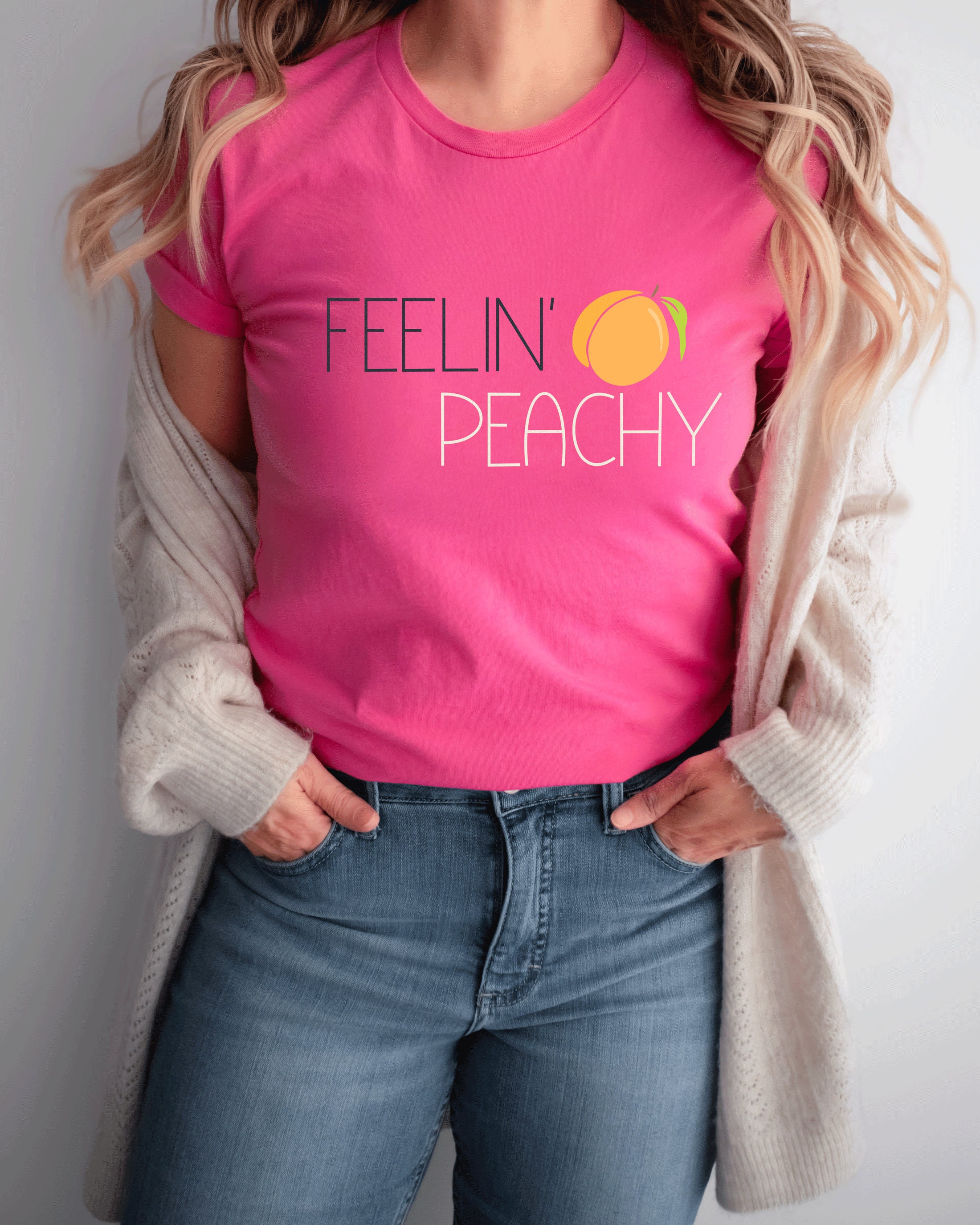 Feeling Peachy PNG, Funny PNG, Funny Shirt Design, Just Peachy Shirt ...
