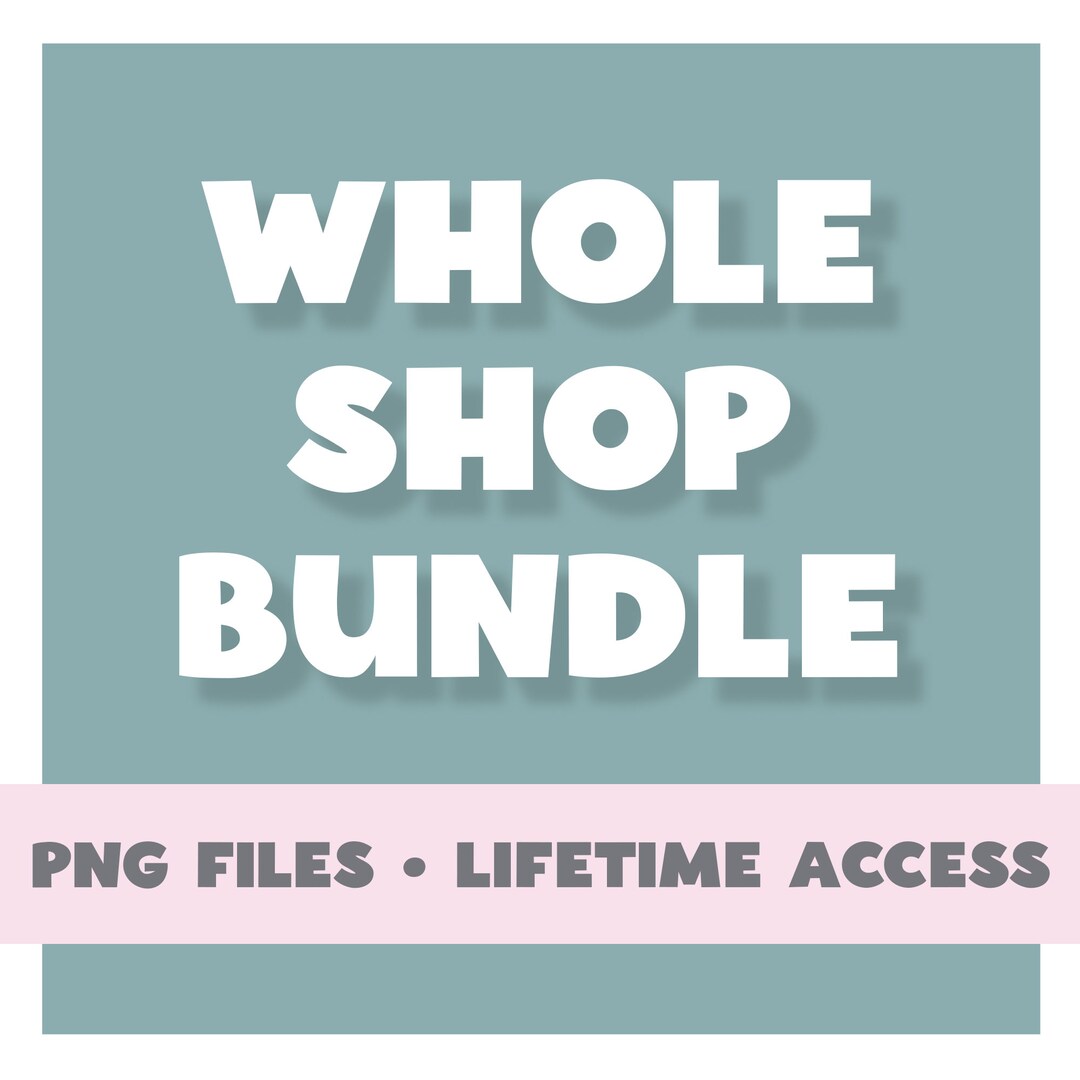 WHOLE SHOP BUNDLE, All Current and Future Designs, Full Shop Access ...