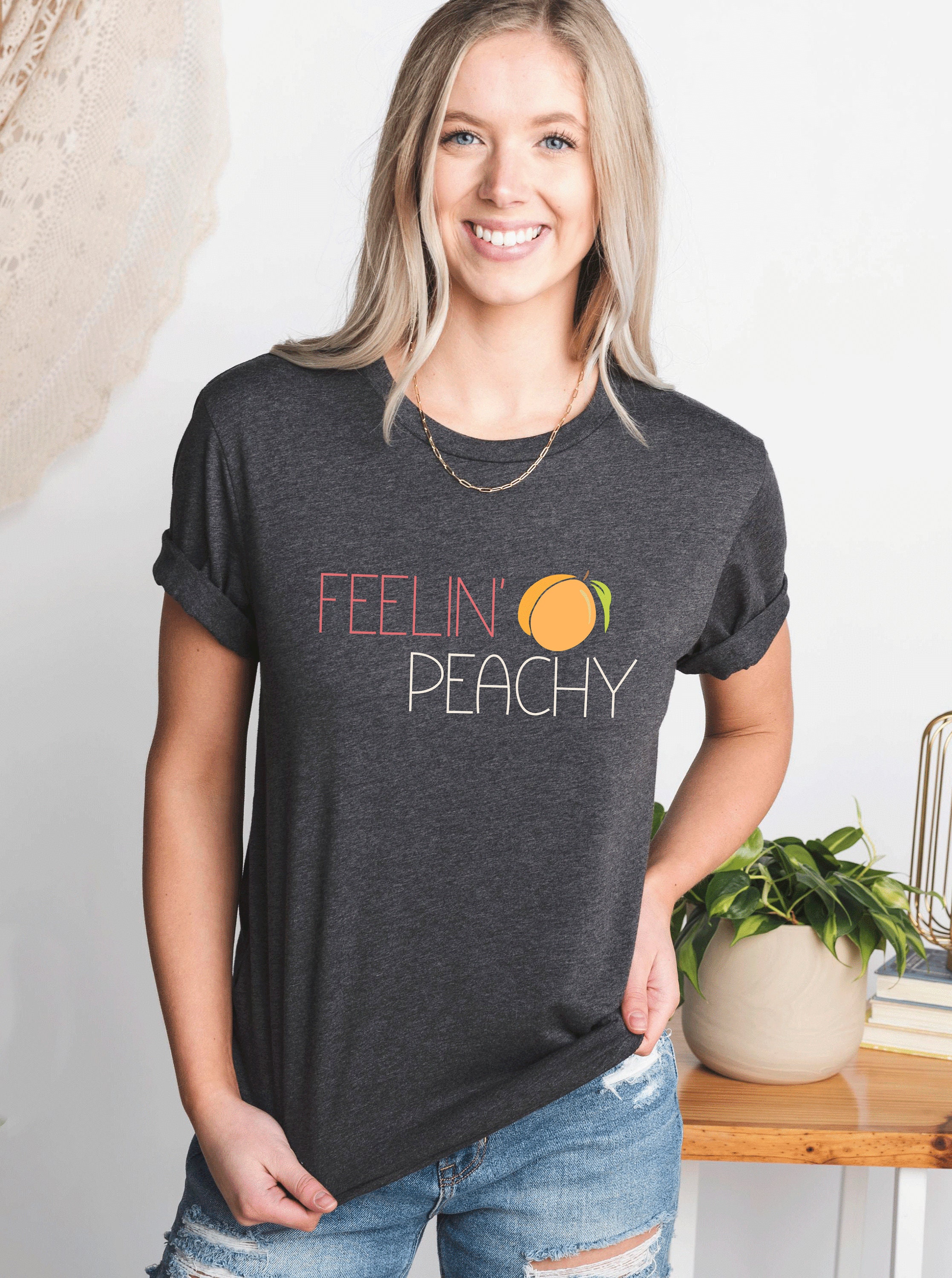 Feeling Peachy PNG, Funny PNG, Funny Shirt Design, Just Peachy Shirt ...