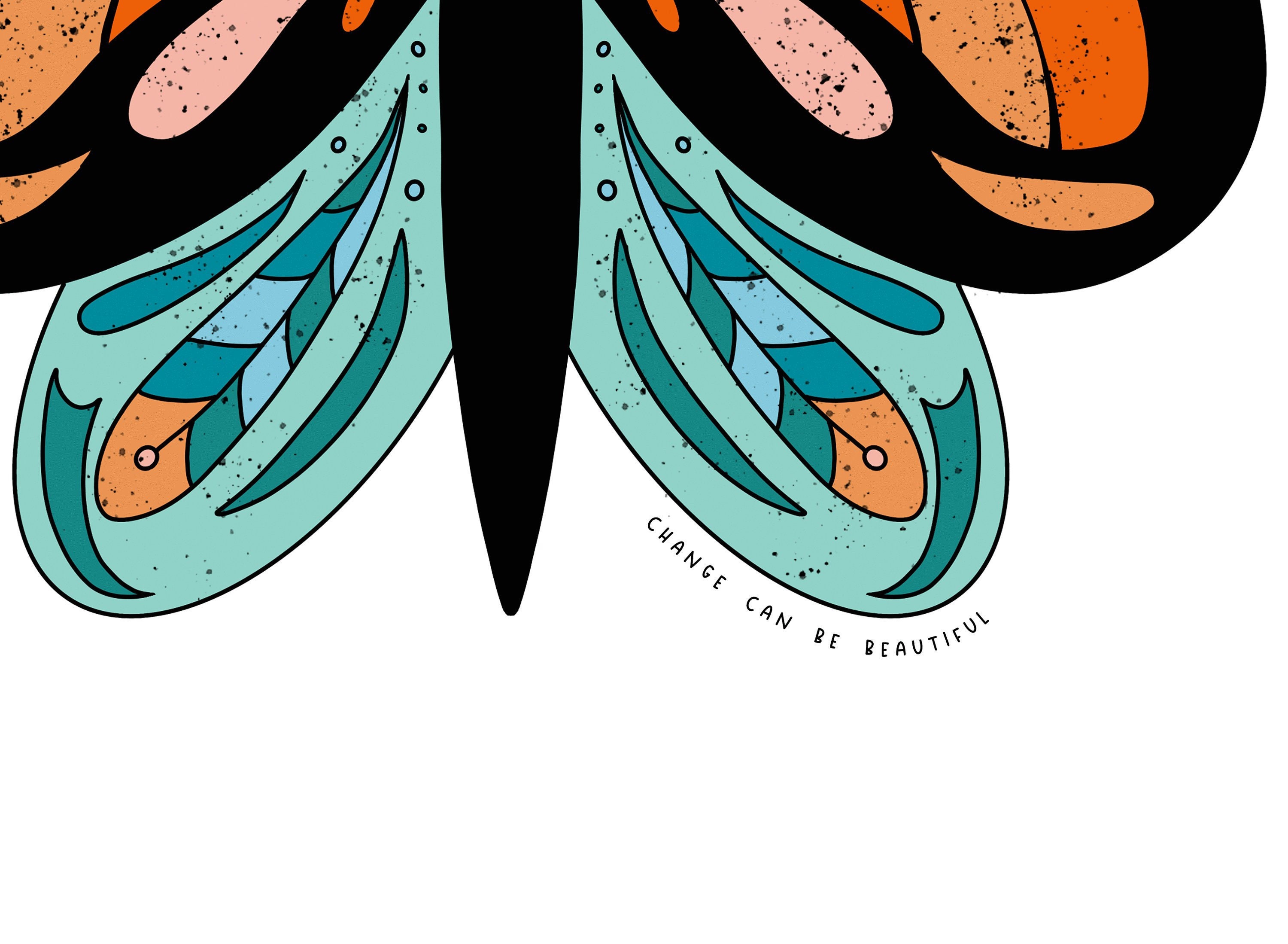Butterfly PNG, Metamorphosis Shirt Design, Nature PNG, Change Can Be ...