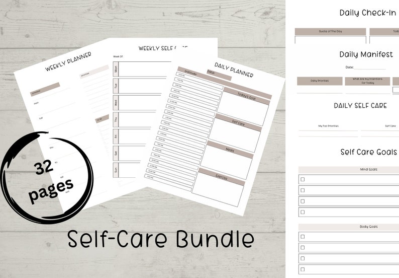 Self Care Planner - Etsy
