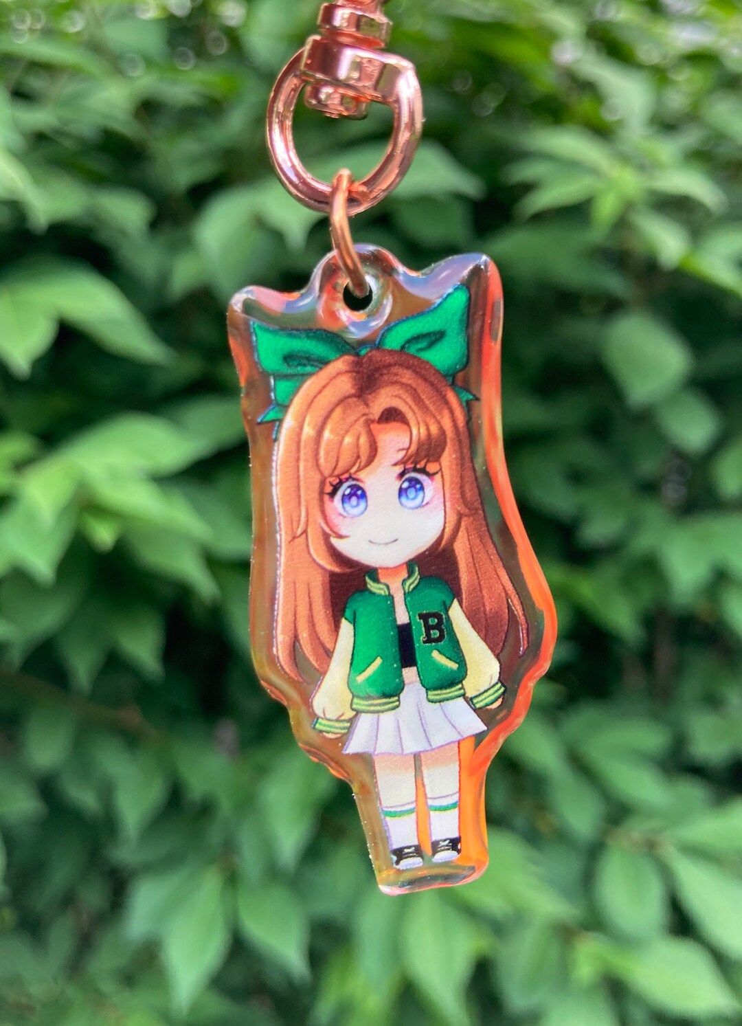 Rainbow Chibi Girl Keychain Charm 2.5 - Etsy