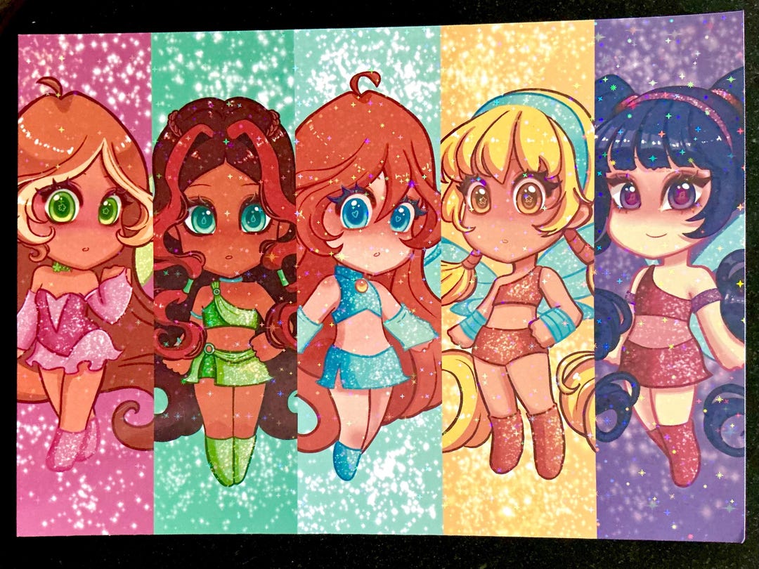 Winx Girl Club Holographic A4 Wall Poster Print Bedroom Dorm Decor - Etsy