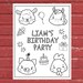 Custom Farm Birthday Coloring Pages - Personalized Barnyard Party ...