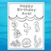 Custom Ocean-themed Birthday Coloring Pages, Set of 4, Under the Sea ...