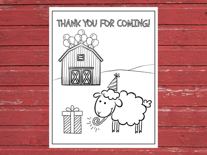 Custom Farm Birthday Coloring Pages - Personalized Barnyard Party ...