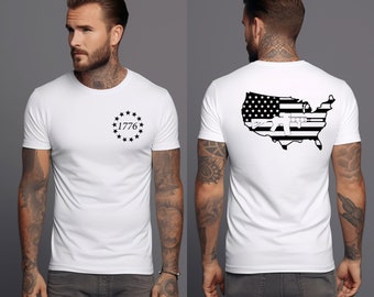 Grunt Style Patriotic Men's Crew Neck T-shirt - Etsy