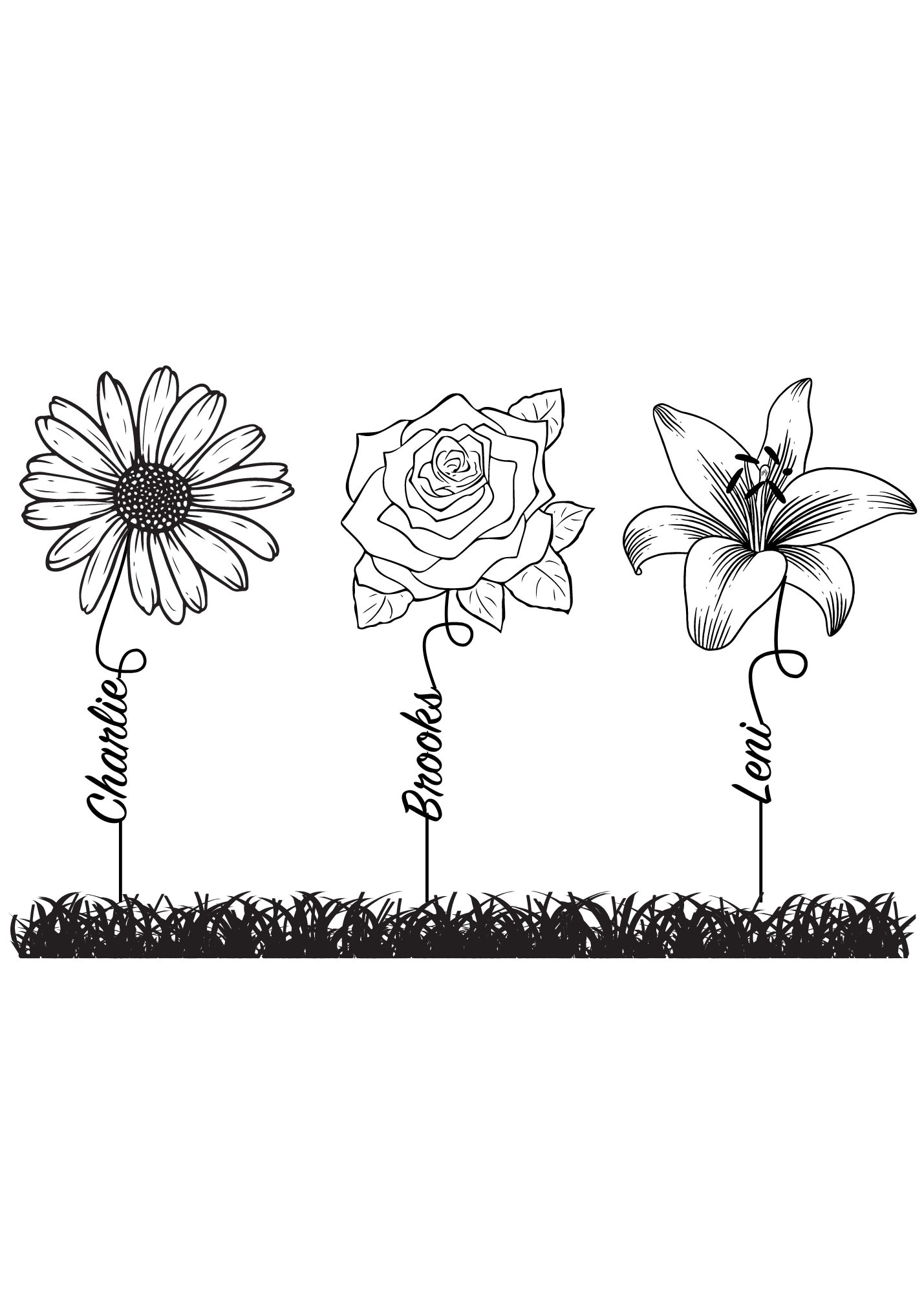 Birth Flower Logo, Name Logo, Signature Logo - Etsy