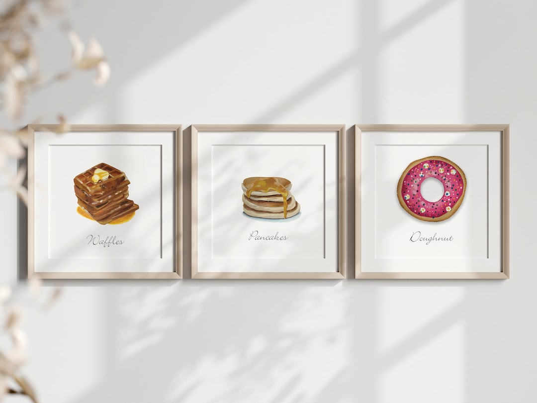 Breakfast Food Illustration Set / Food Illustration / Kitchen Wall Art ...
