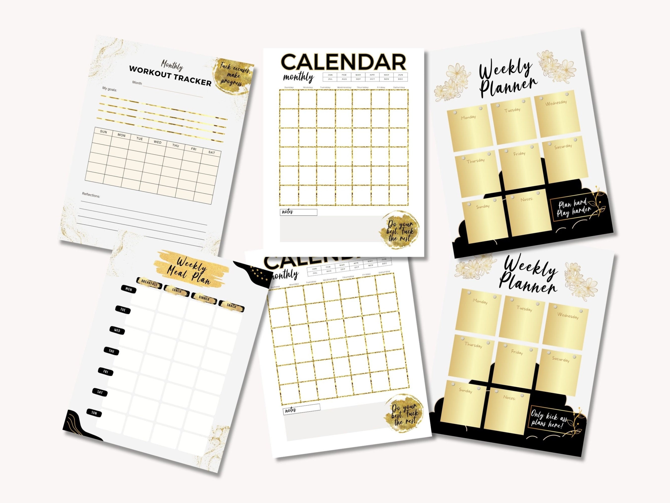 Sweary Mom Planner Printable, 2024 Calendar Printable, Cuss Word ...