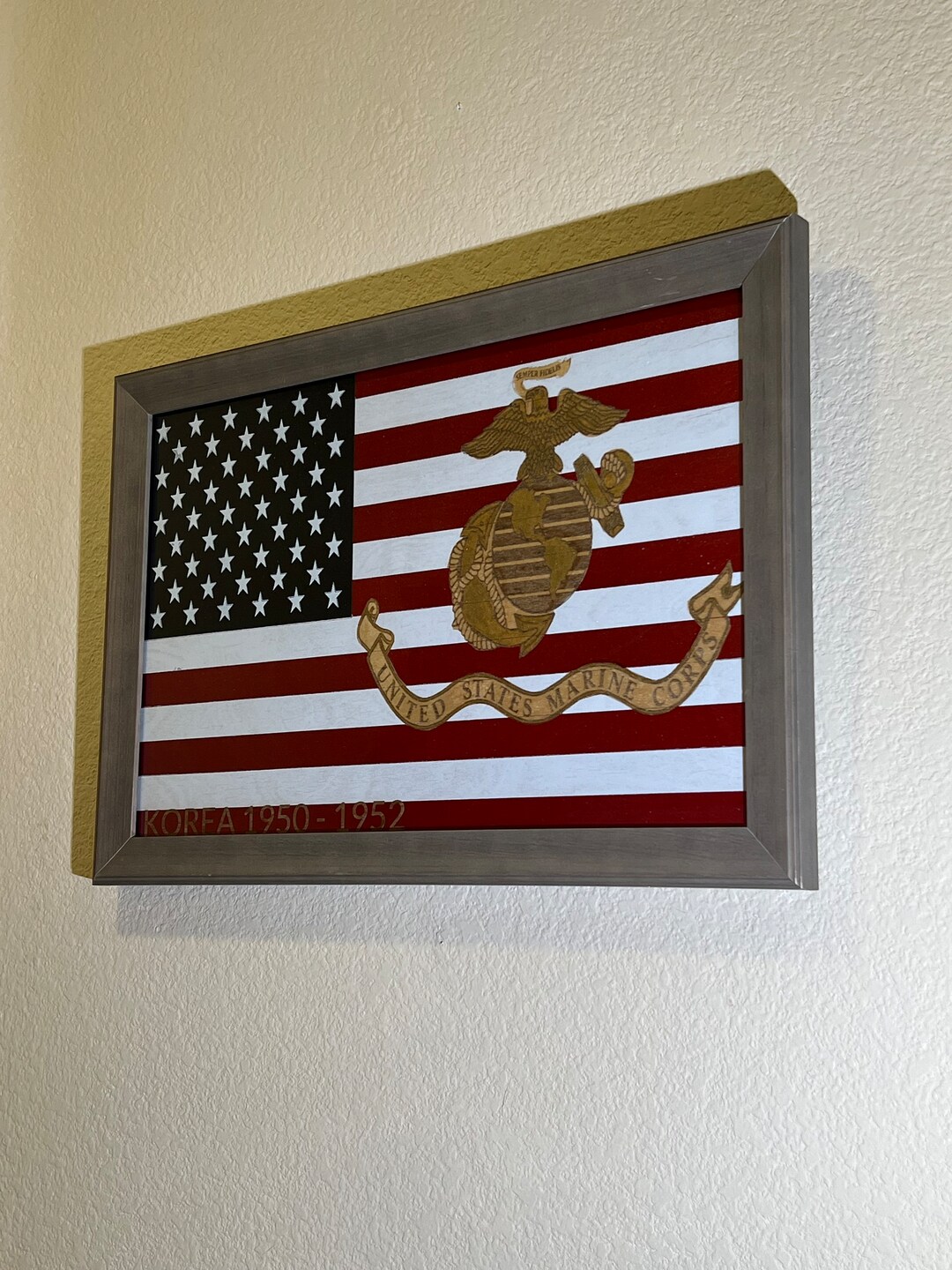 Custom Engraved US Flag - Etsy