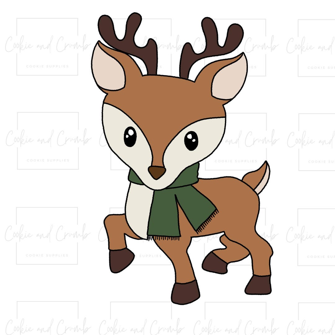 Prancing Reindeer - Dasher Cookie Cutter- 3D Printed Cookie Cutter ...