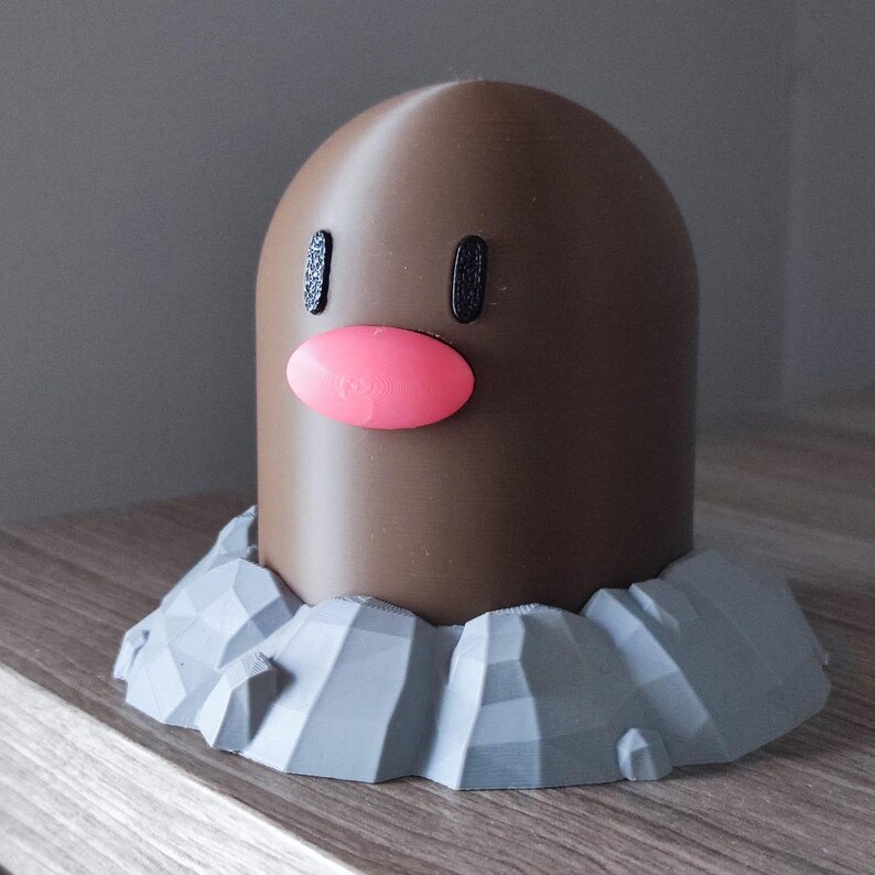 Diglett Pokémon Figure 3D Printed - Etsy