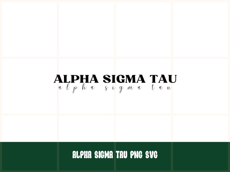 Alpha Sigma Tau Sorority Greek Life PNG SVG File Digital Download - Etsy