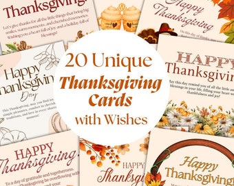 20 Thanksgiving Cards With Wishes | Happy Thanksgiving Card | Printable ...