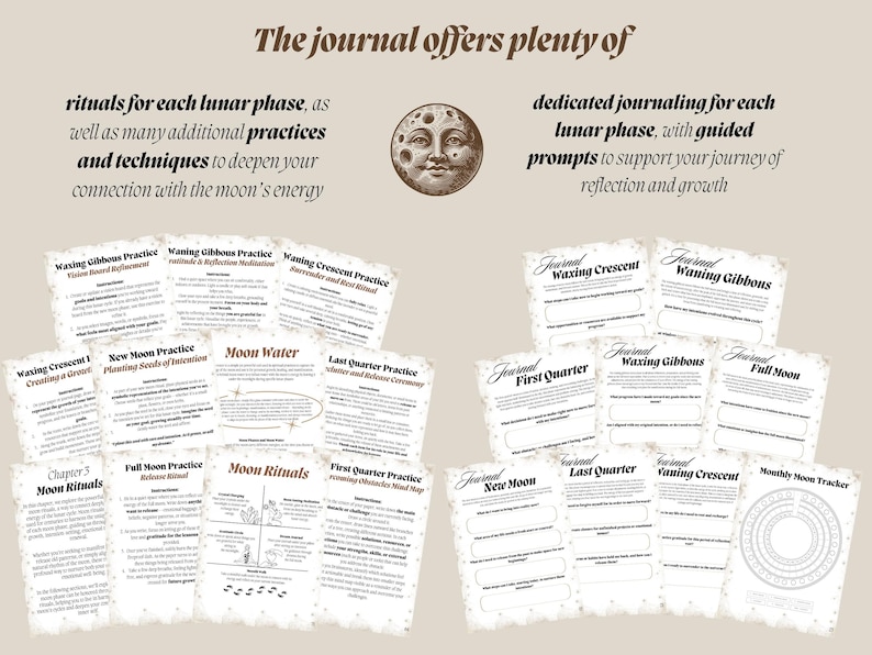Moon Journal Digital | Moon Workbook | Moon Phases | Moon Rituals ...