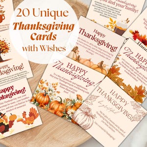 20 Thanksgiving Cards With Wishes | Happy Thanksgiving Card | Printable ...
