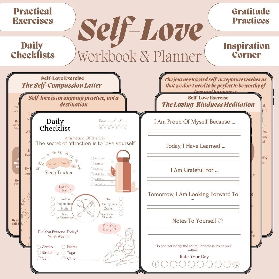Self Love Workbook | Self Care Planner | Self Love Ebook | Self Worth ...