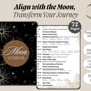 Moon Journal Digital | Moon Workbook | Moon Phases | Moon Rituals ...