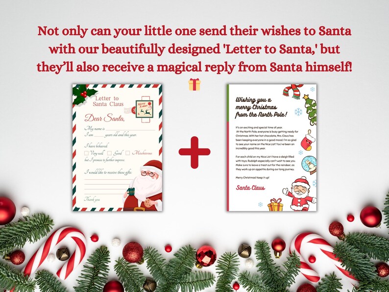 Letter to Santa Printable | Santa Wish List | Christmas Printable for ...