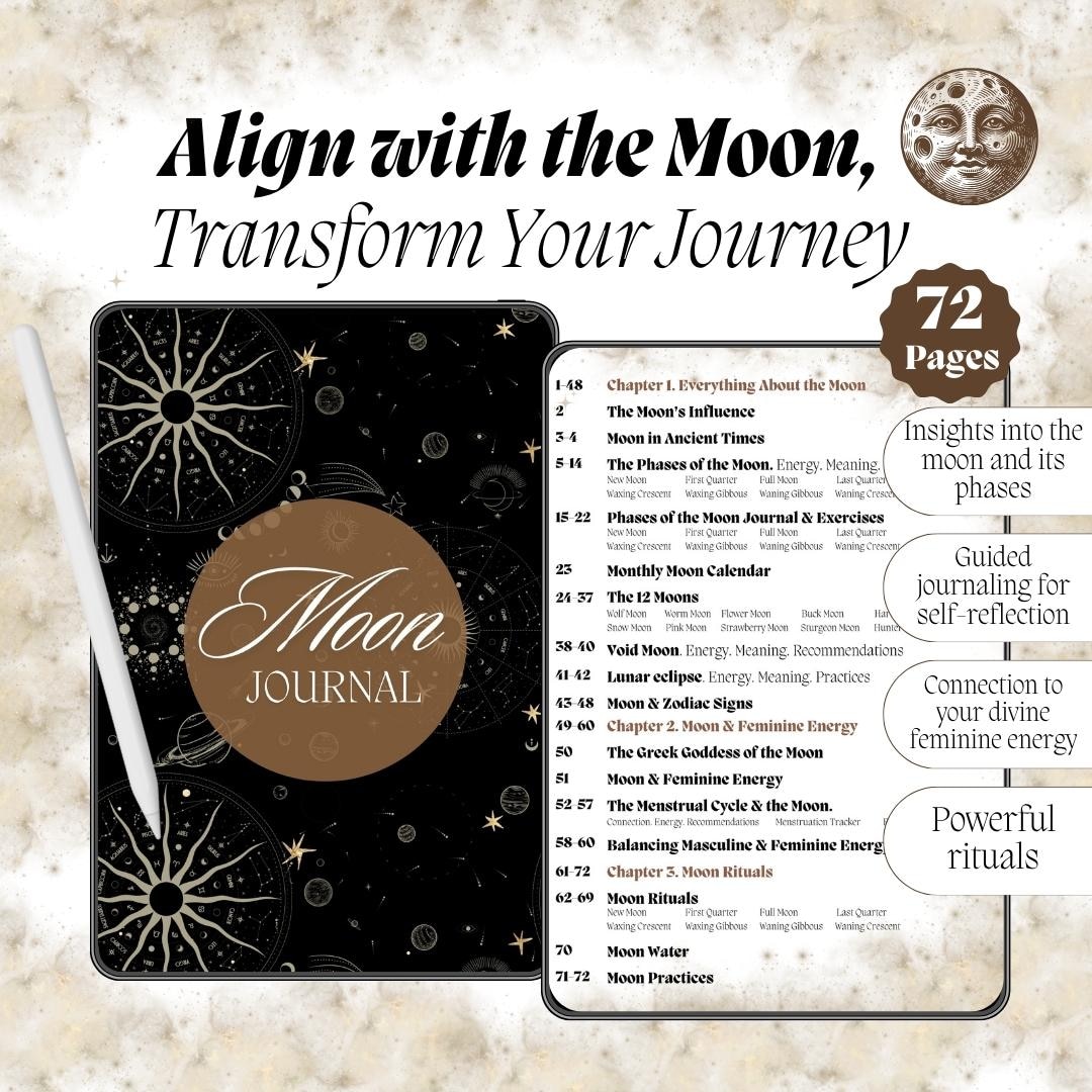 Moon Journal Digital | Moon Workbook | Moon Phases | Moon Rituals ...