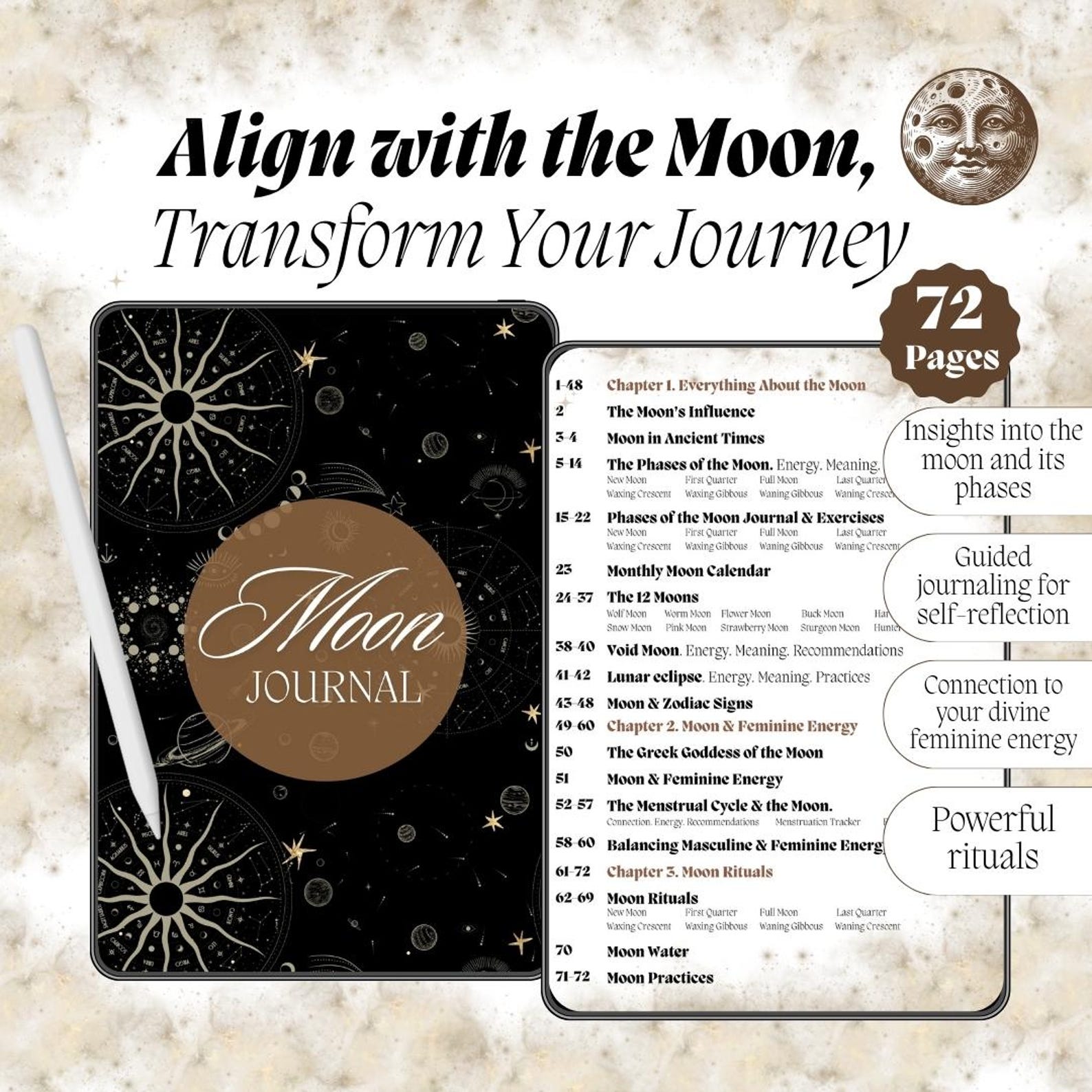 Moon Journal Digital | Moon Workbook | Moon Phases | Moon Rituals ...
