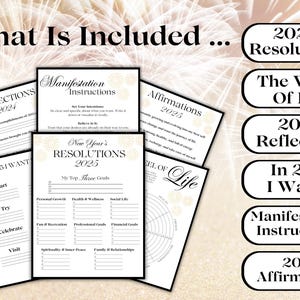 New Year Resolution Printable Bundle | 2025 Resolutions | 2025 Goal ...