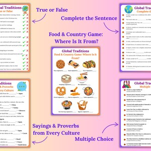 Global Traditions Game Bundle – 10 Printable Educational Activities ...