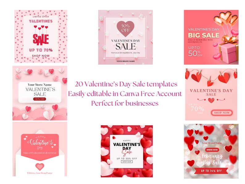 Valentines Day Sale Templates 20 Valentines Day Flyer Printable ...