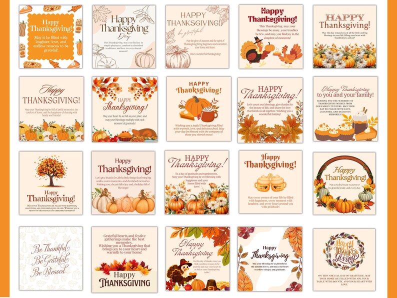 20 Thanksgiving Cards With Wishes | Happy Thanksgiving Card | Printable ...