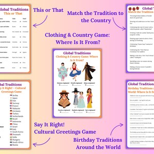 Global Traditions Game Bundle – 10 Printable Educational Activities ...