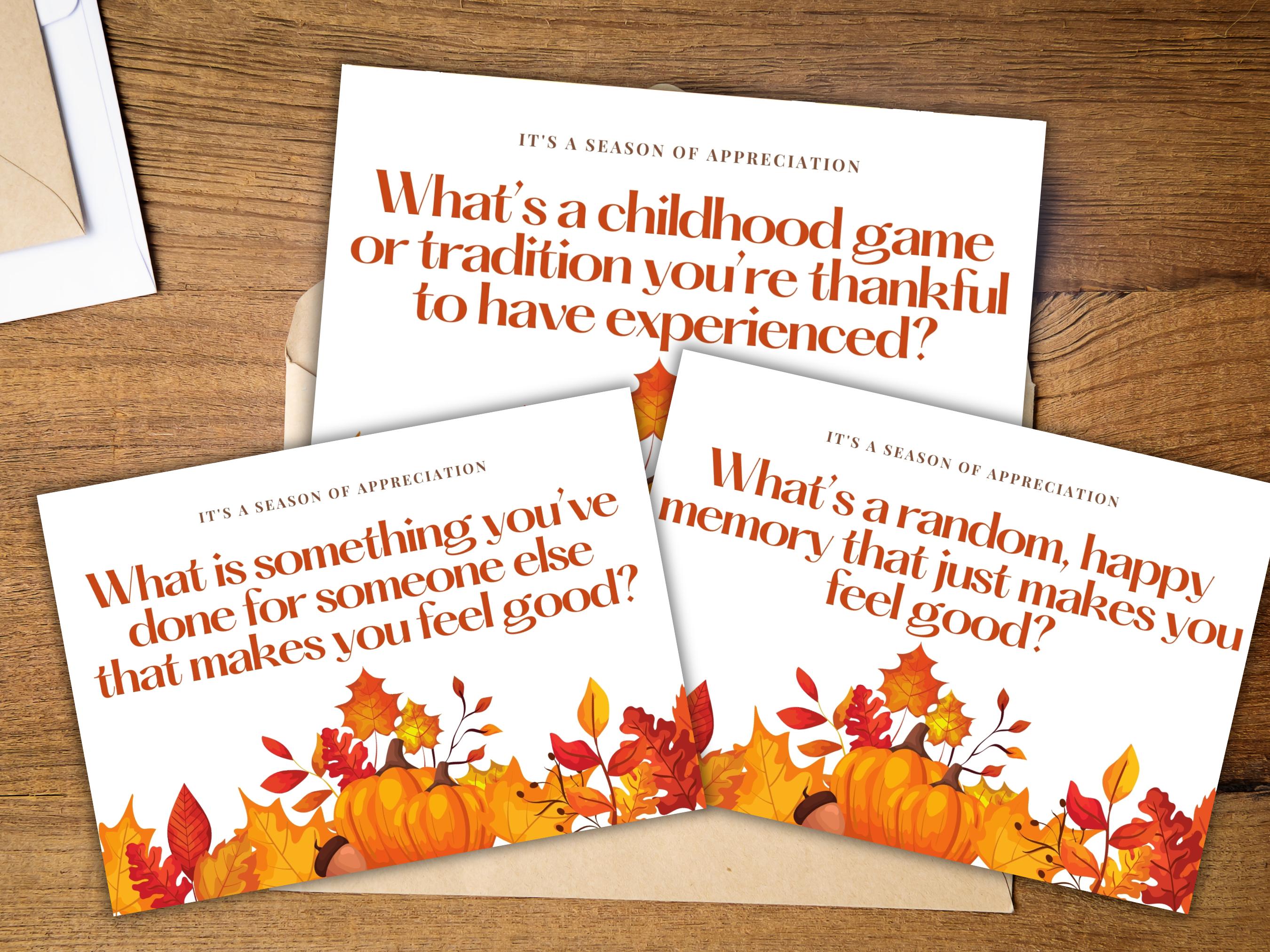 100 Gratitude Cards | Thanksgiving Gratitude Cards | Thanksgiving ...