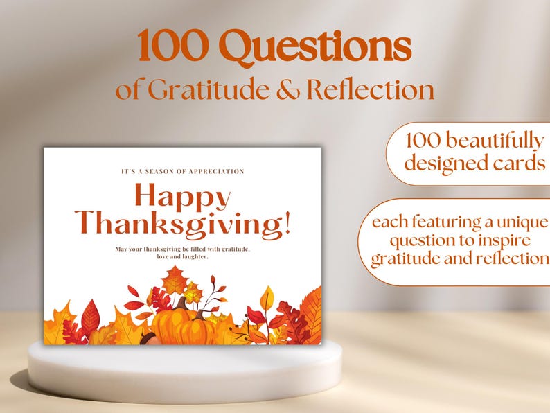 100 Gratitude Cards | Thanksgiving Gratitude Cards | Thanksgiving ...