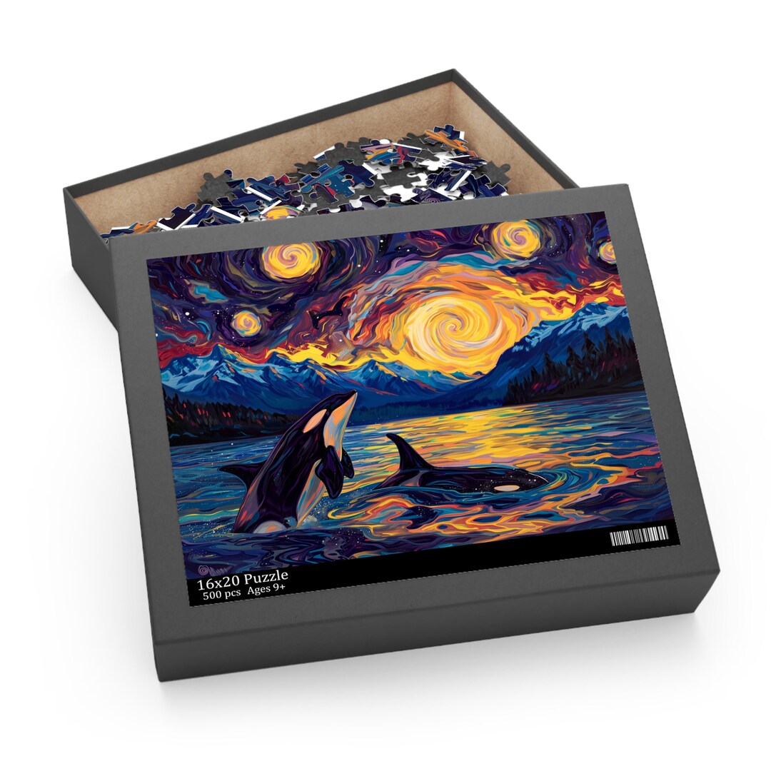 Starry Night Orca Jigsaw Puzzle | 120, 252, 500-piece, Impressionist ...