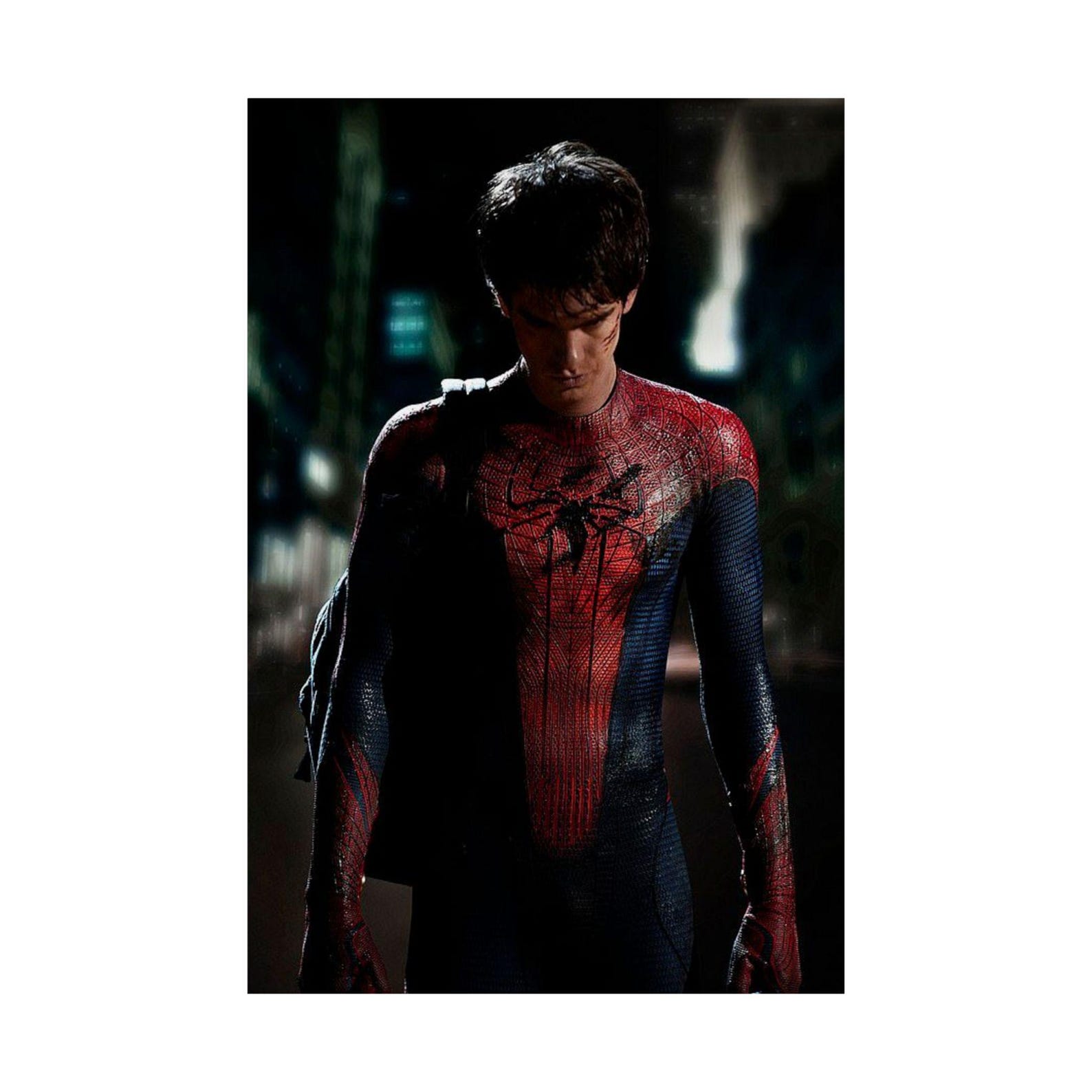 Vertical Posters, Andrew Garfield Ripped Spiderman Suit Art Print ...