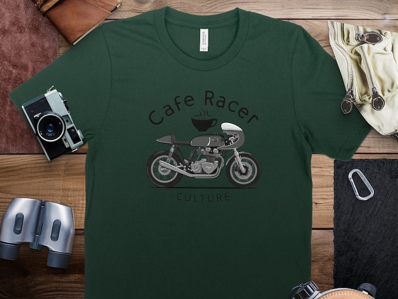 Cafe Racer Culture Motorcycle Coffee Inspired Graphic T-shirt, Unisex ...