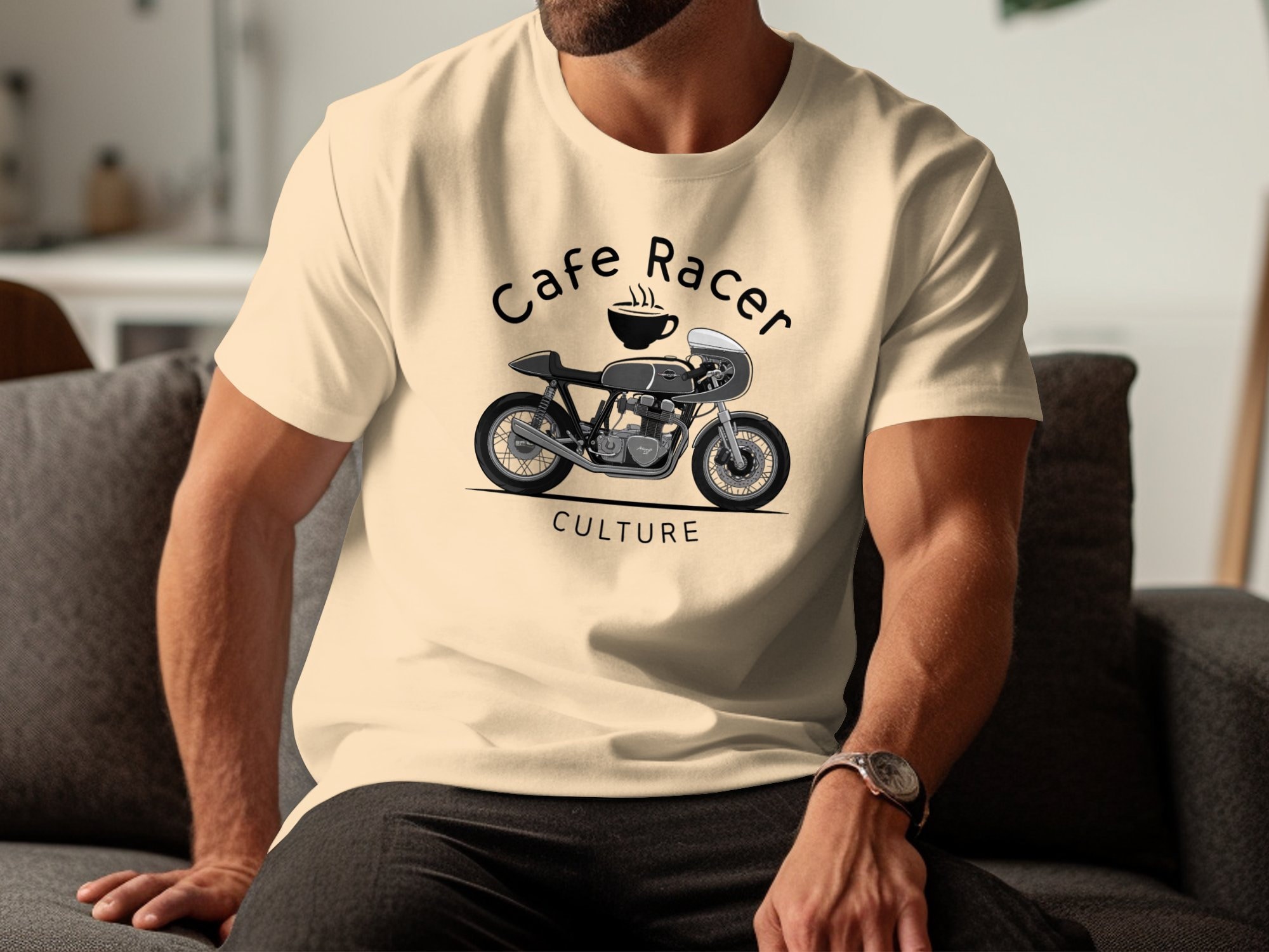 Cafe Racer Culture Motorcycle Coffee Inspired Graphic T-shirt, Unisex ...