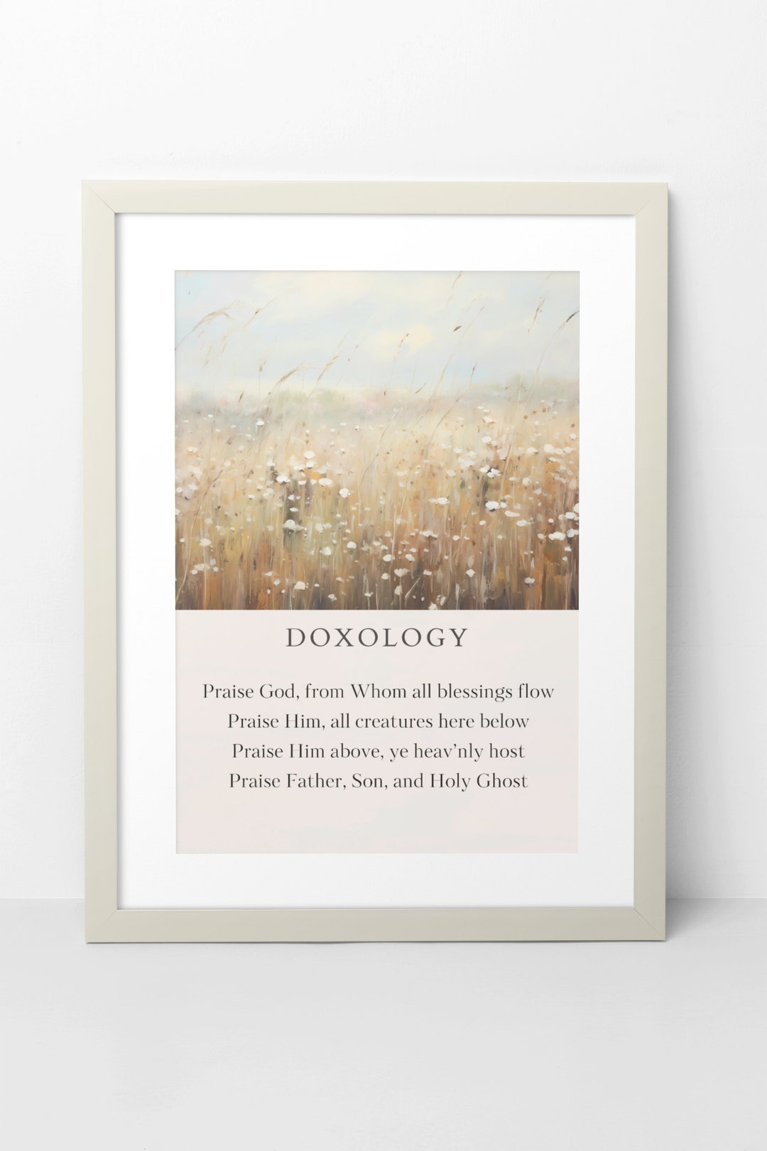 Classic Hymn Printable Wall Art, Doxology Lyrics Digital Download ...