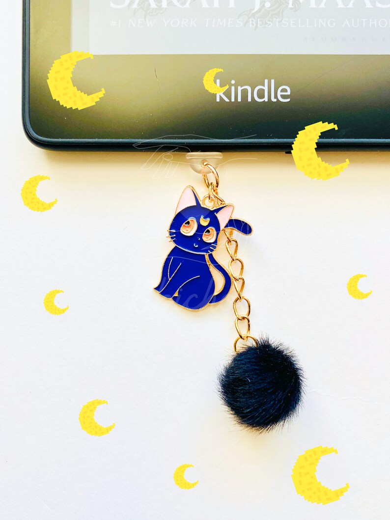 Sailor Moon Cat Dust Plug: Kawaii Phone Charm - Etsy