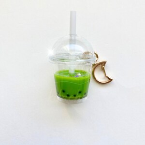 Boba Milk Tea Keychain | Bubble Tea Drink Key Ring | Kawaii Drink Key ...