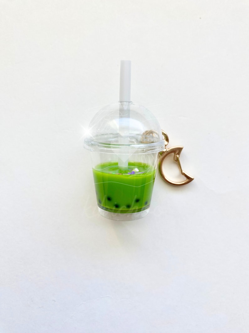 Boba Milk Tea Keychain Bubble Tea Drink Key Ring Kawaii Drink Key Chain ...