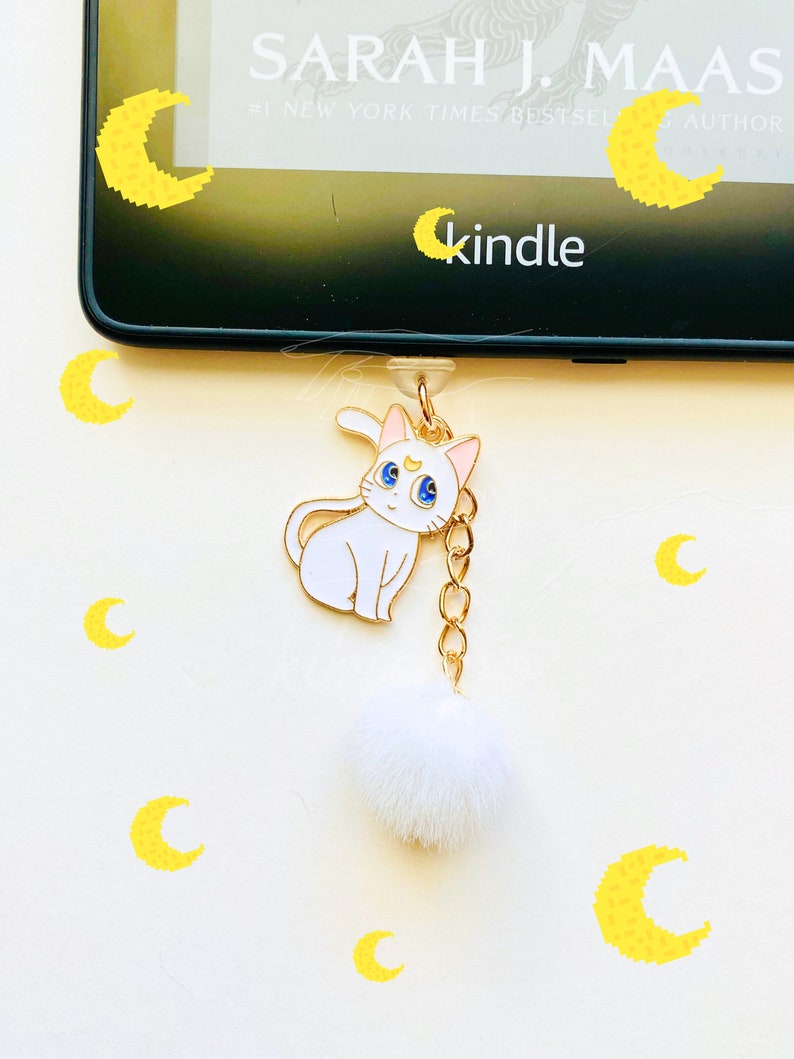 Sailor Moon Cat Dust Plug: Kawaii Phone Charm - Etsy